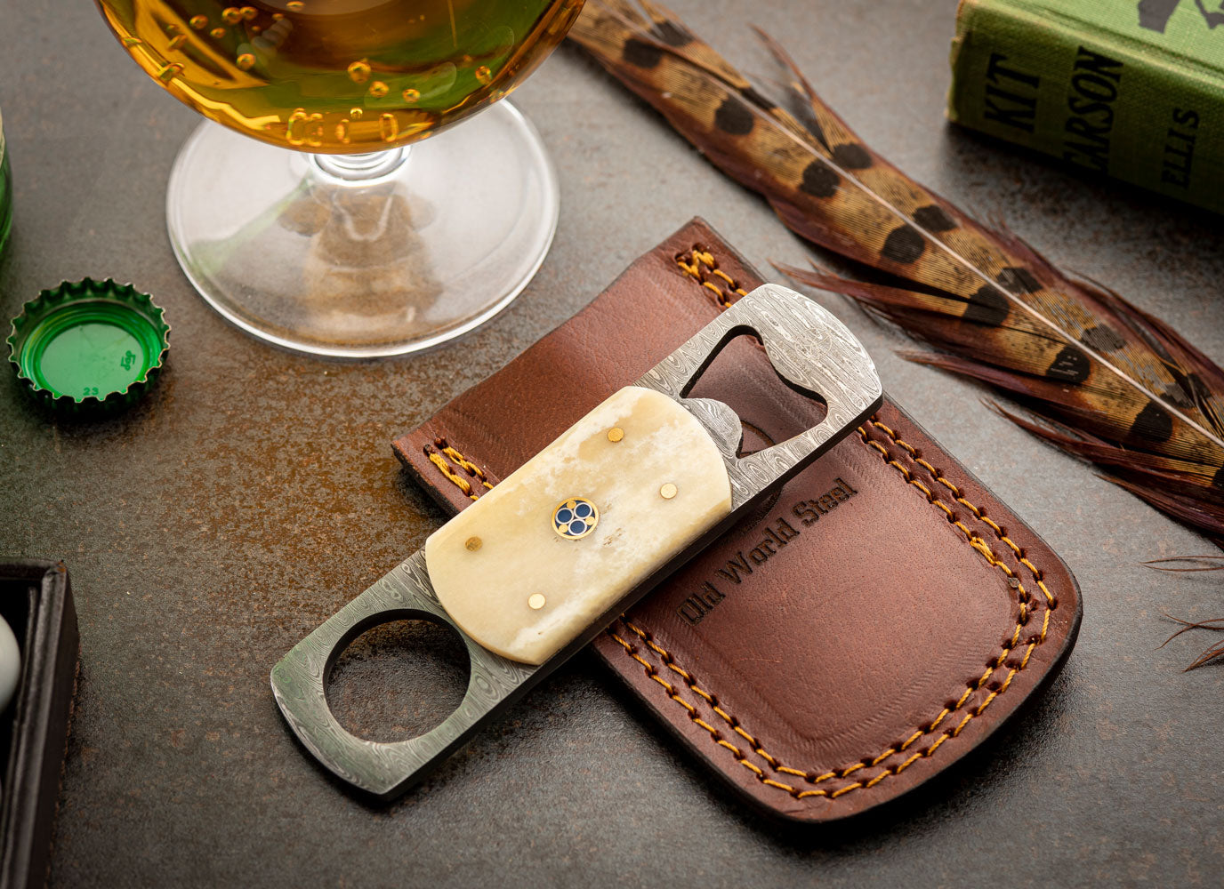 Bar Blade - Bottle Opener - Damascus – Old World Steel