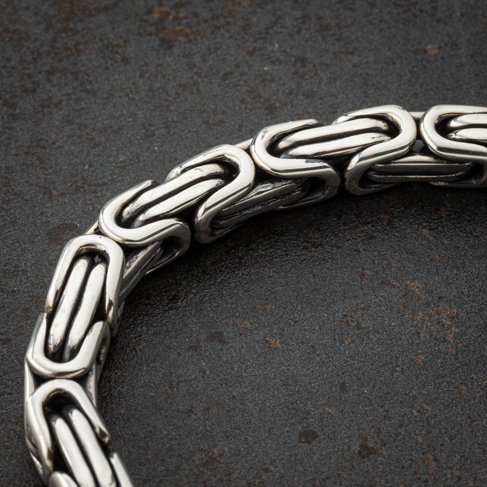 Byzantine Bracelet with Box Lock | Old World Steel
