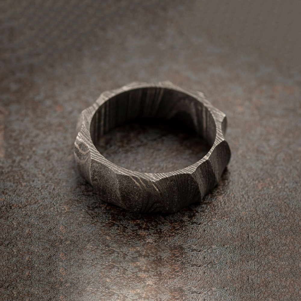 Damascus Steel Ring - Rock Formation | Unique Christmas Gifts – Old ...