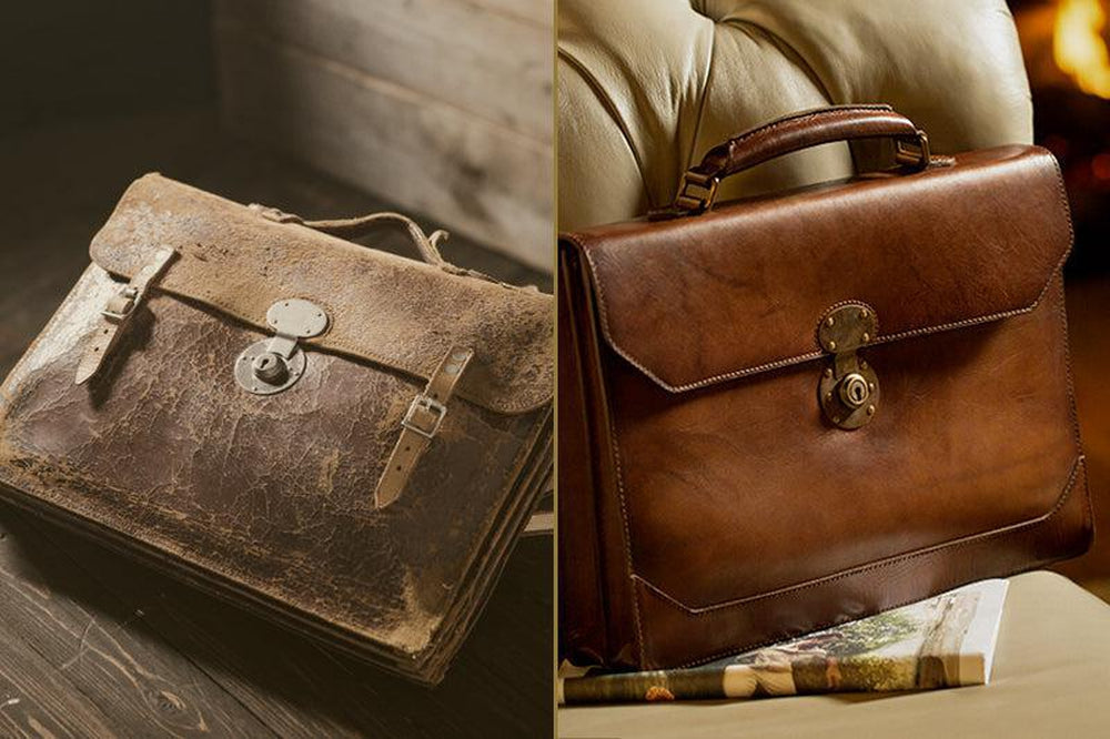 Benjamin Leather Briefcase – Old World Steel